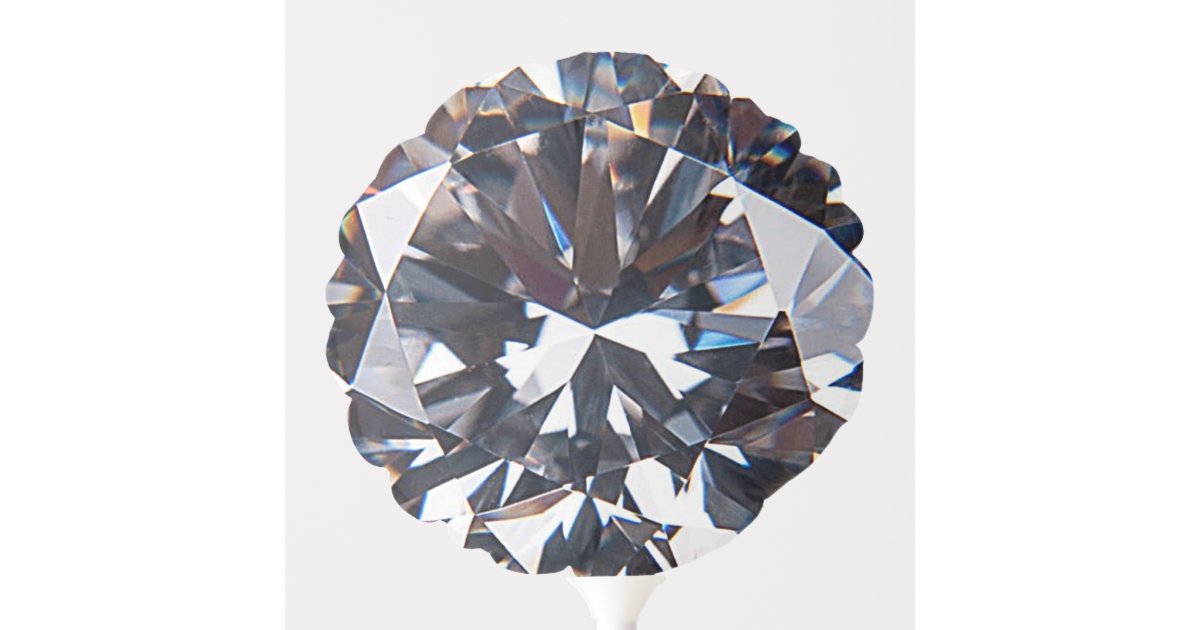 Faceted Elegant Diamond Gem Image Balloon | Zazzle