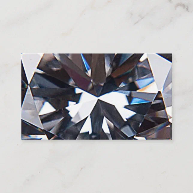 Faceted Elegant Diamond Gem Image Business Card | Zazzle