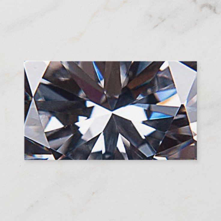 Faceted Elegant Diamond Gem Image Business Card | Zazzle