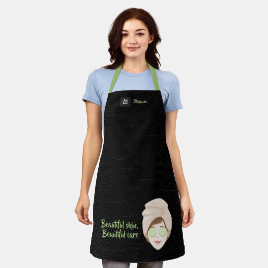 Facial Spa Day Black Apron | Zazzle.com
