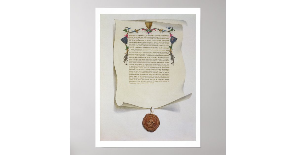 Facsimile edition of the Magna Carta, first publis Poster | Zazzle