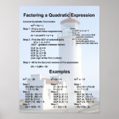 Factoring Quadratics Poster | Zazzle