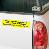 Factory Farming Is Hell Bumper Sticker | Zazzle