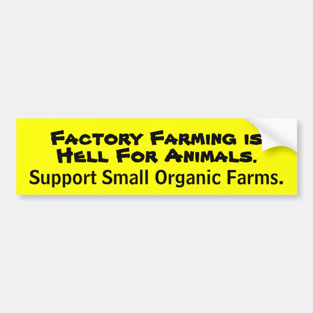 Factory Farming Is Hell Bumper Sticker | Zazzle