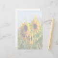 Faded Autumn Sunflowers Stationery | Zazzle