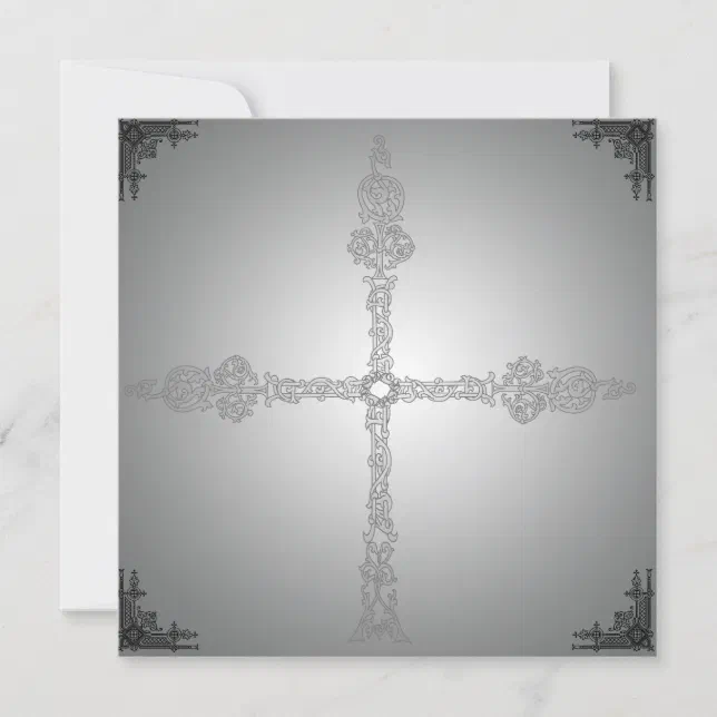Faded Celtic Cross Gothic Invitation | Zazzle