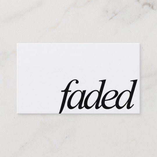 Faded Minimal Logo Business Card | Zazzle.com