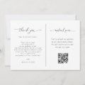 Faded Photo Script & QR Code Photo Gallery Wedding Thank You Card | Zazzle