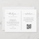 Faded Photo Script & QR Code Photo Gallery Wedding Thank You Card | Zazzle
