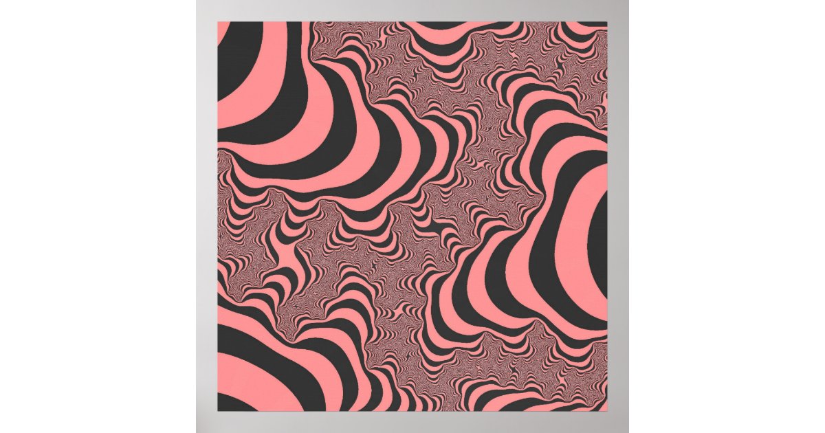 Faded Pink Zebra Stripes Poster | Zazzle