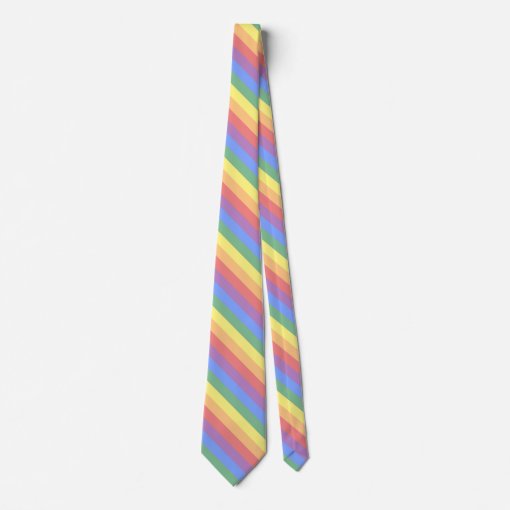 Faded Rainbow Flag Diagonal Stripe LGBT Pride Tie | Zazzle