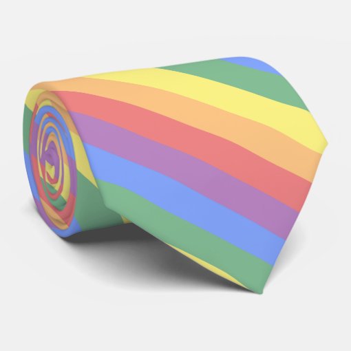 Faded Rainbow Flag Diagonal Stripe LGBT Pride Tie | Zazzle