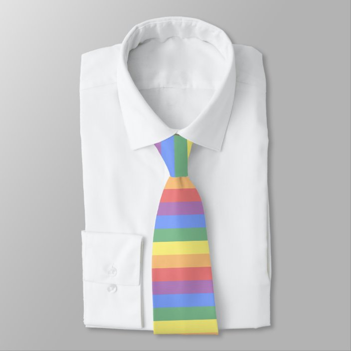 Faded Rainbow Flag Horizontal Stripe LGBT Pride Neck Tie | Zazzle.com