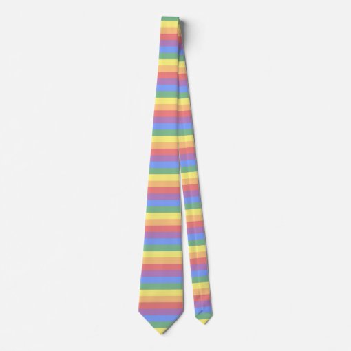 Faded Rainbow Flag Horizontal Stripe LGBT Pride Neck Tie | Zazzle
