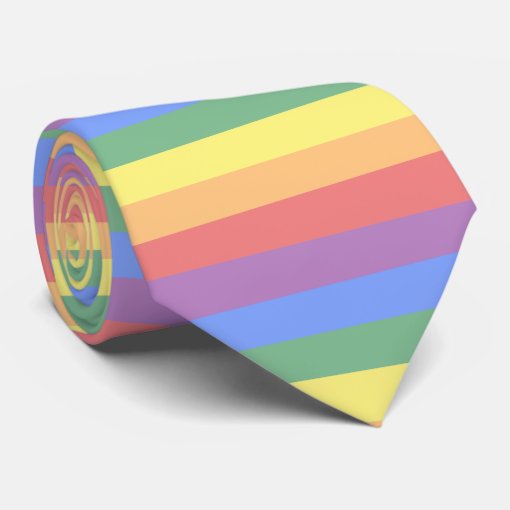 Faded Rainbow Flag Horizontal Stripe LGBT Pride Neck Tie | Zazzle