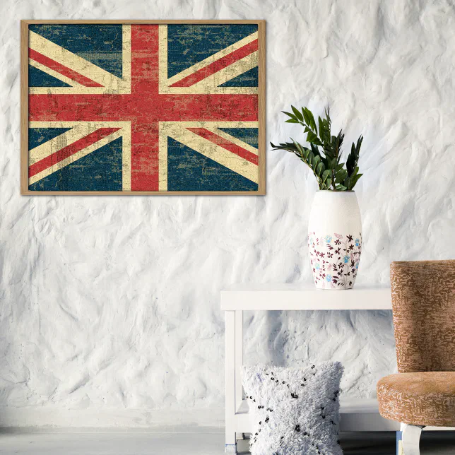 Faded Union Jack Poster | Zazzle