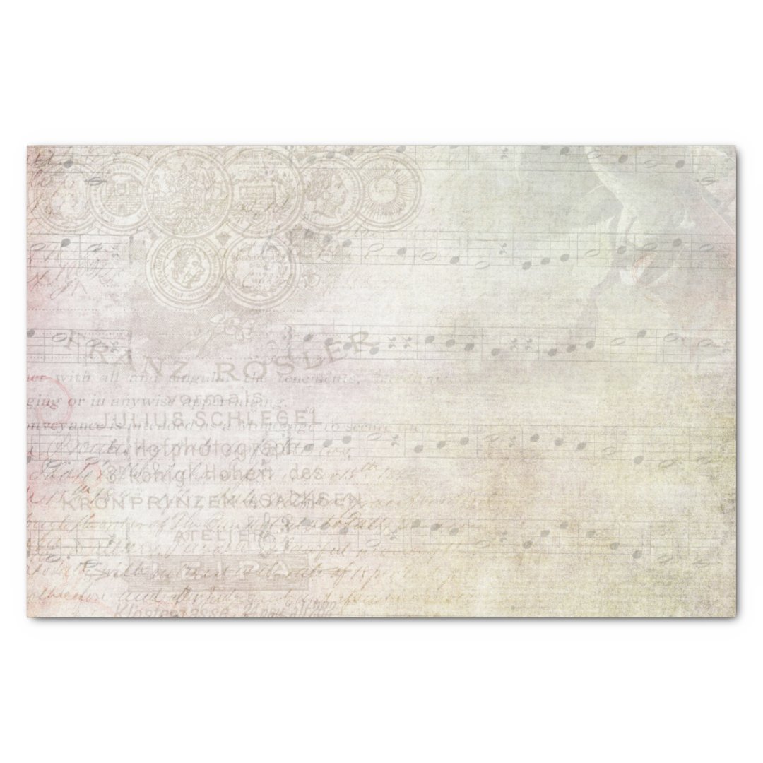 Faded Vintage Style Sheet Music | Zazzle