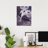 Fading Horse Galloping Among Giant Amethyst Trees Poster | Zazzle