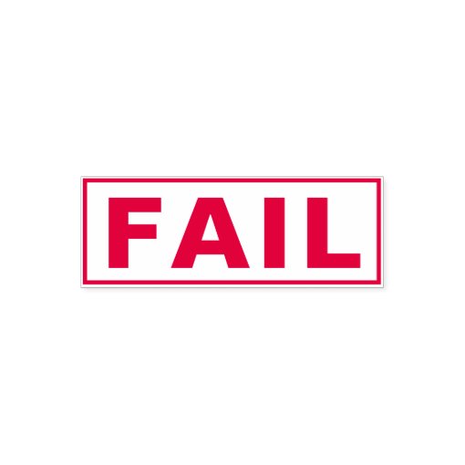 FAIL Funny Meme Simple Typography Cute Humorous Self-inking Stamp | Zazzle