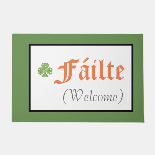 Fáilte Irish Welcome Doormat | Zazzle