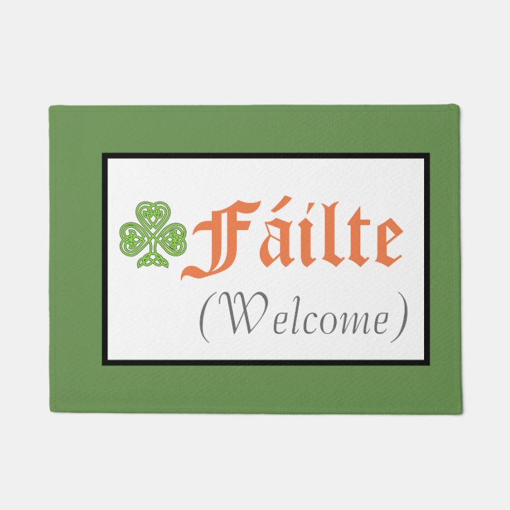 Fáilte Welcome Doormat | Zazzle