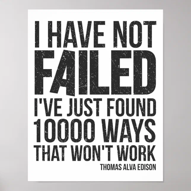 failure poster | Zazzle