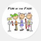 Fun County Fair Slogan Classic Round Sticker | Zazzle.com