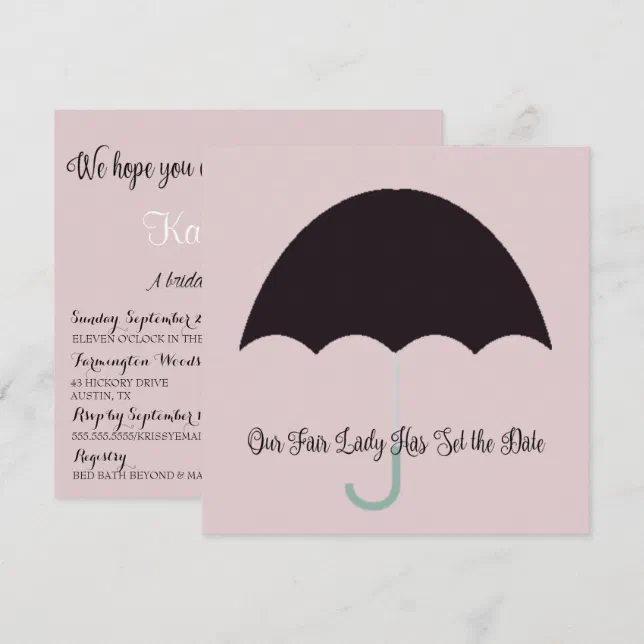 Fair Lady Baby Bridal Luncheon Shower Party Invitation | Zazzle
