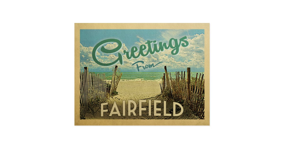 Fairfield Beach Vintage Travel Postcard | Zazzle.com
