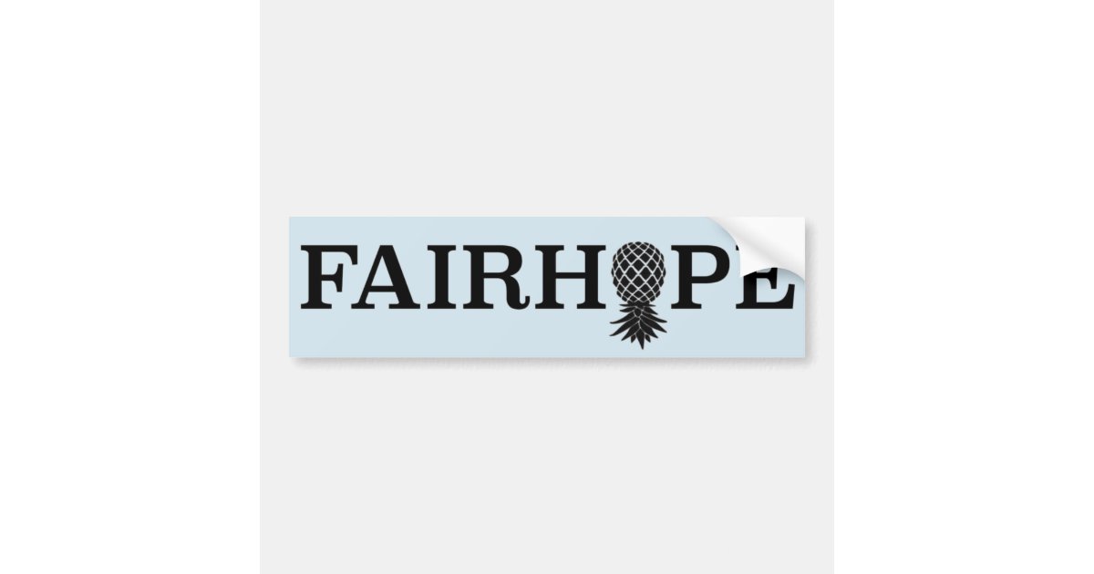 Fairhope bumper sticker - upside down pineapple | Zazzle