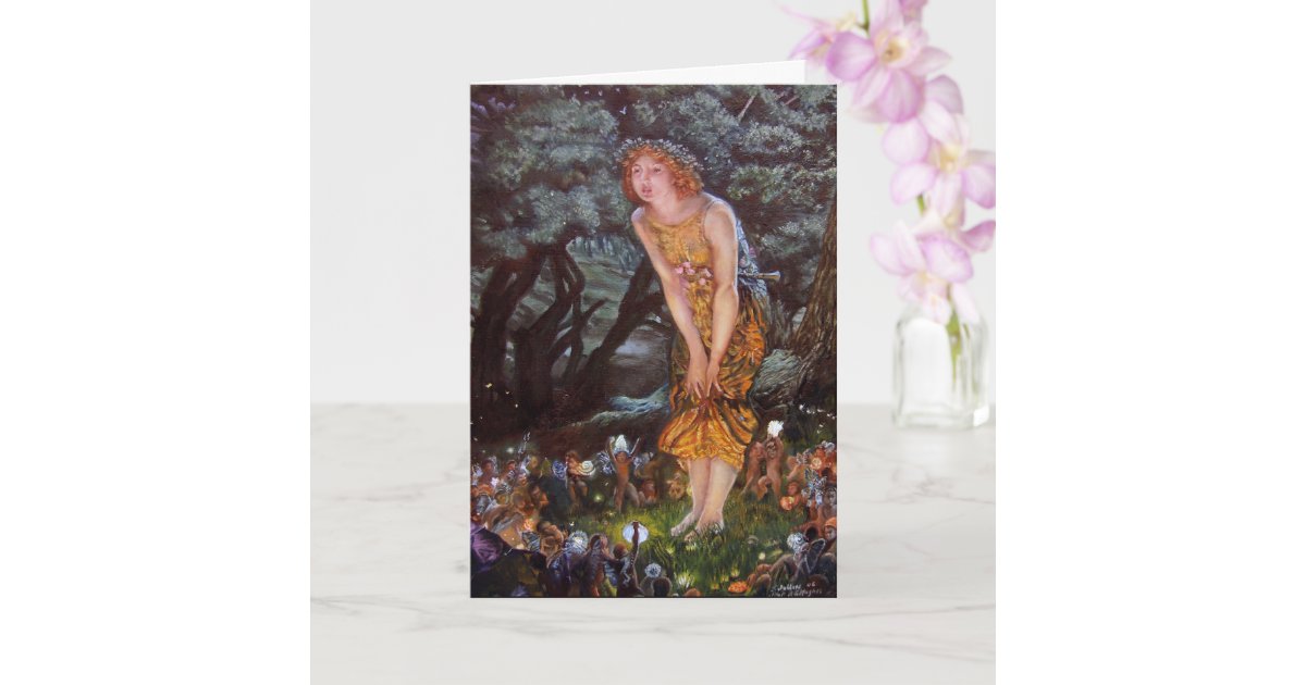 Fairies on a Midsummer Night in Girls Dream Card | Zazzle