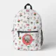 Fairies Pink Floral Mushroom Fairy Castle Monogram Printed Backpack ...