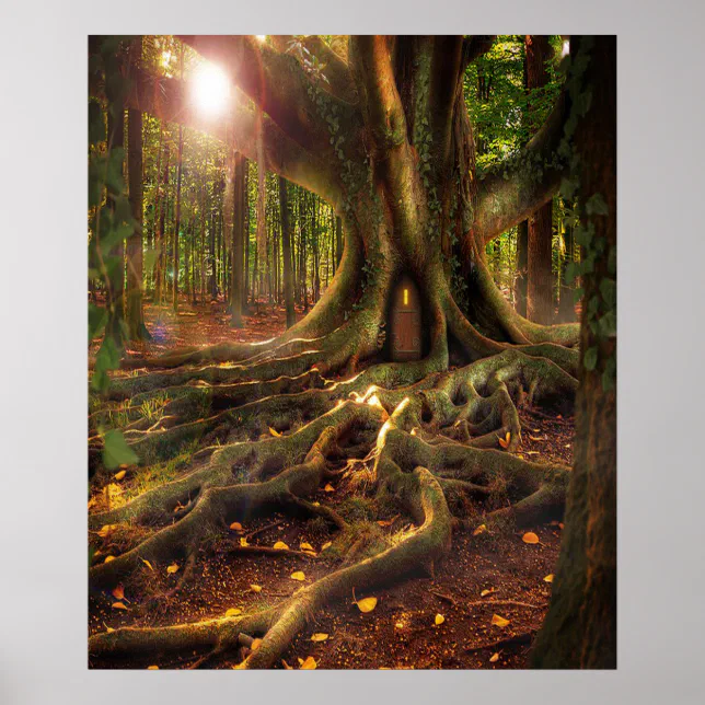 Fairies, Wiccan, Pagan, Sunlit Forest Poster | Zazzle