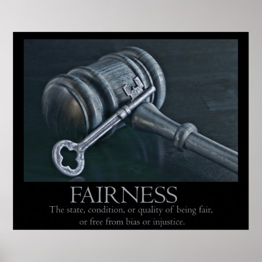 Fairness Poster | Zazzle.com