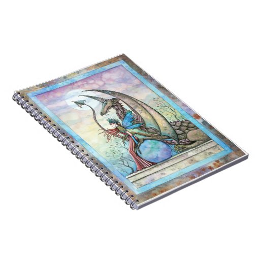 Fairy and Dragon Fantasy Art Notebook | Zazzle