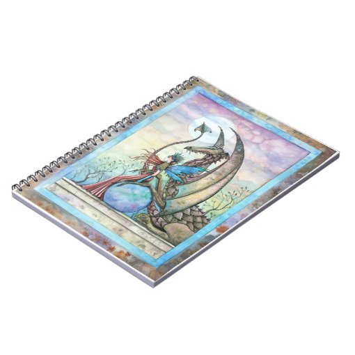 Fairy and Dragon Fantasy Art Notebook | Zazzle