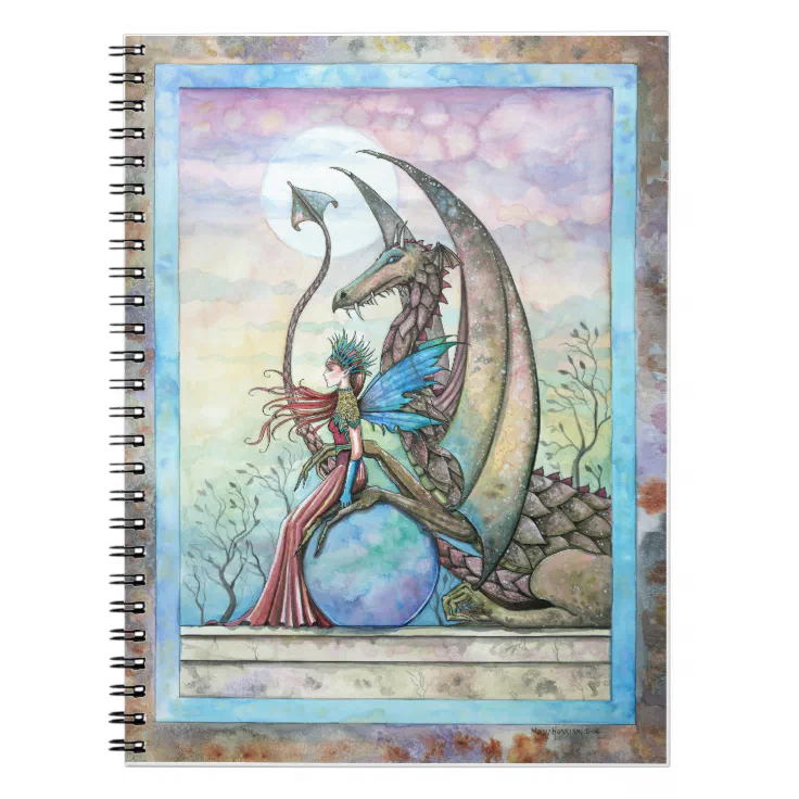 Fairy and Dragon Fantasy Art Notebook | Zazzle