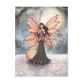 Fairy and Full Moon Fantasy Art Postcard | Zazzle