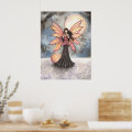 Fairy and Full Moon Fantasy Artwork Poster | Zazzle
