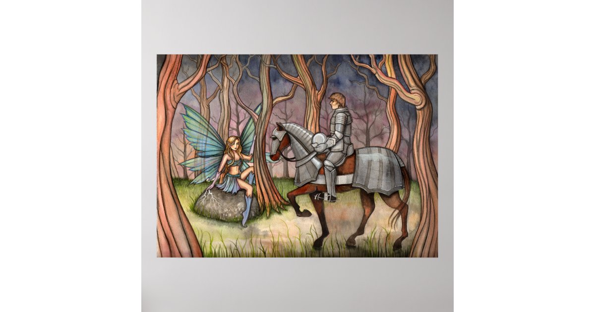 Fairy and Knight Poster by Molly Harrison | Zazzle