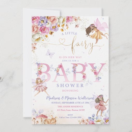 Fairy Baby Shower Invitation | Zazzle