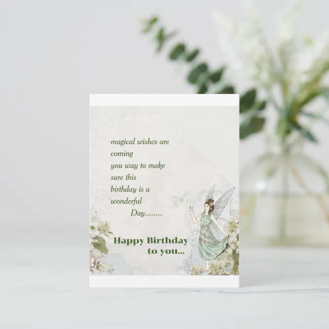 fairy birthday card | Zazzle