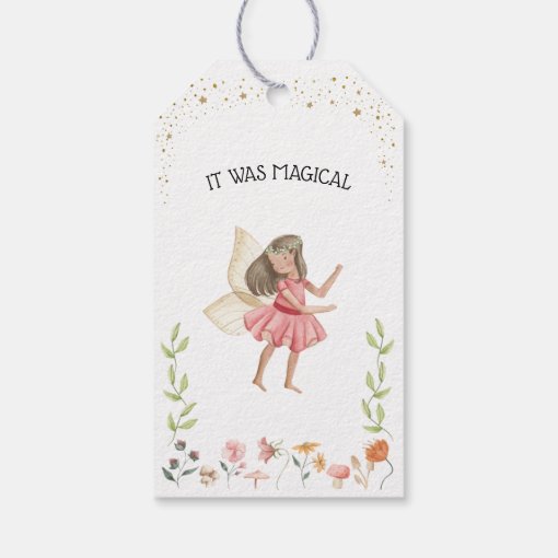 Fairy Birthday Party Favor Gift Tags | Zazzle