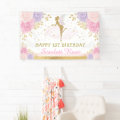 Fairy Birthday Pink Purple Gold Magical Party Banner | Zazzle