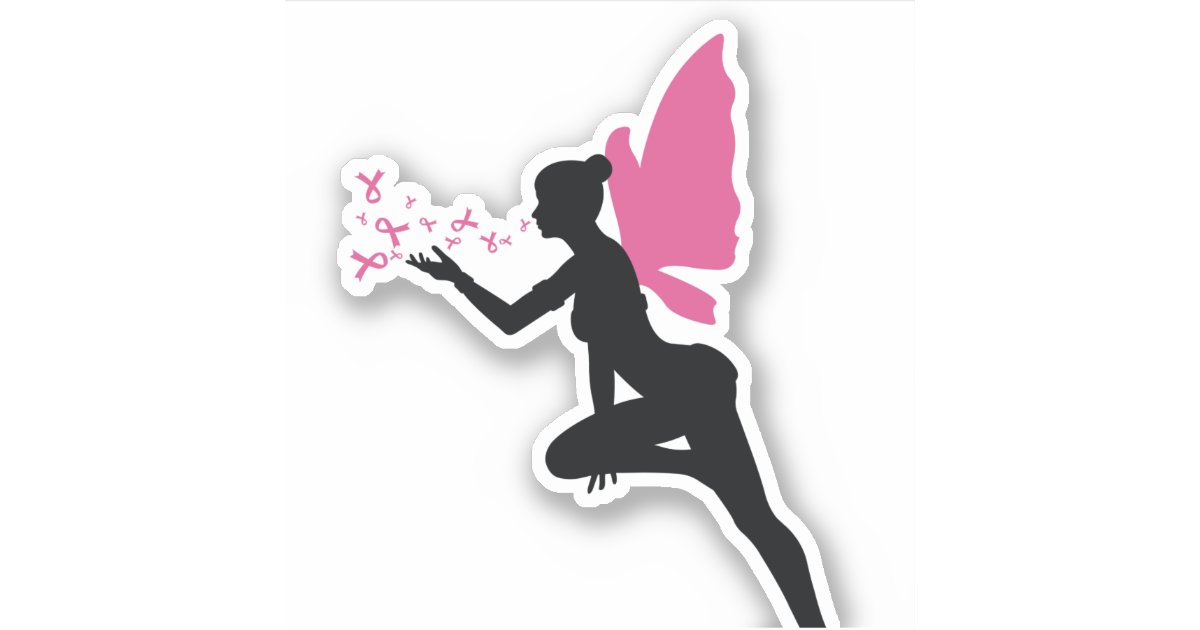 Fairy Breast Cancer Awareness Sticker | Zazzle