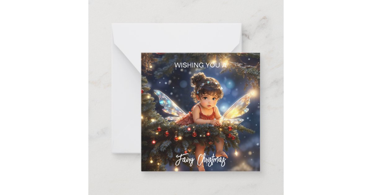 Fairy Christmas Magical Note Card | Zazzle