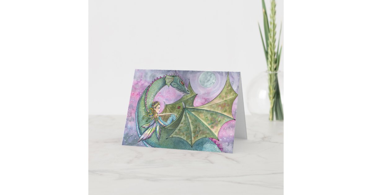 Fairy Dragon Blank Card by Molly Harrison | Zazzle