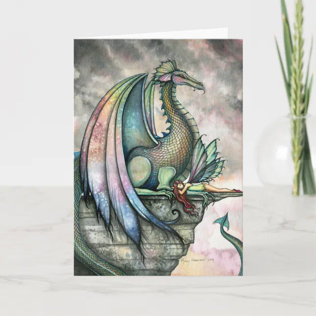 Fairy Dragon Fantasy Card by Molly Harrison | Zazzle