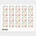 Fairy Enchanted Forest Mushroom Greenery Floral Square Sticker | Zazzle