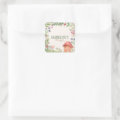 Fairy Enchanted Forest Mushroom Greenery Floral Square Sticker | Zazzle